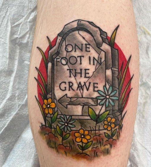 25 Wonderful Headstone Tattoos For Mortality Believers - Tattoo Twist