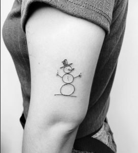 26 Cute Snowman Tattoo Designs for Winter - Tattoo Twist