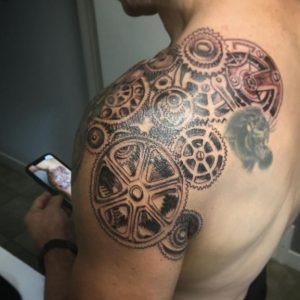 Shoulder Cogs Tattoo