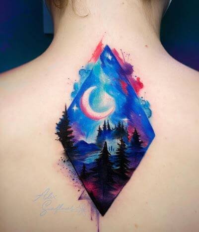 68 Awesome Night Sky Tattoos You Haven't Seen Before - Tattoo Twist