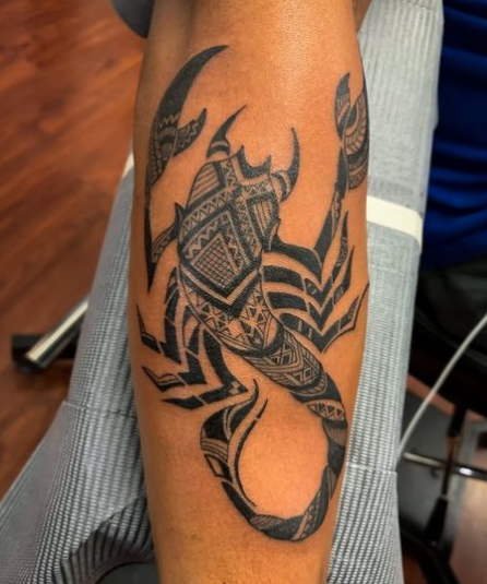Polynesian Scorpion Tattoo